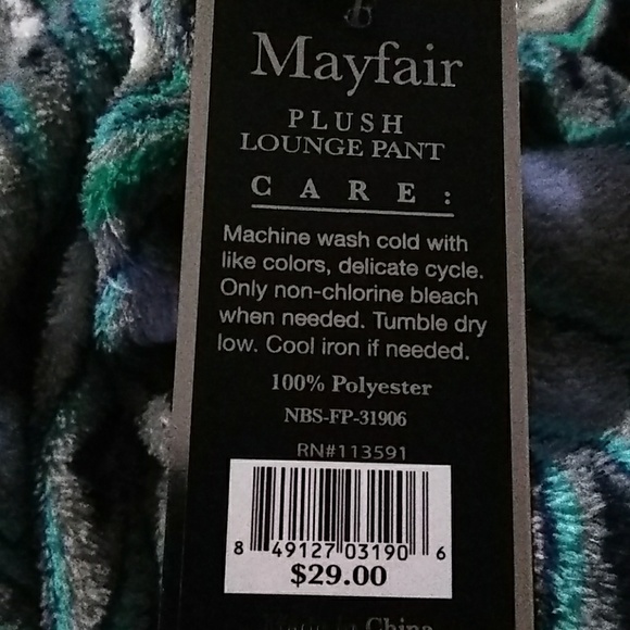 Mayfair | Intimates & Sleepwear | Nwt Mayfair Plush Lounge Pajama Pants ...